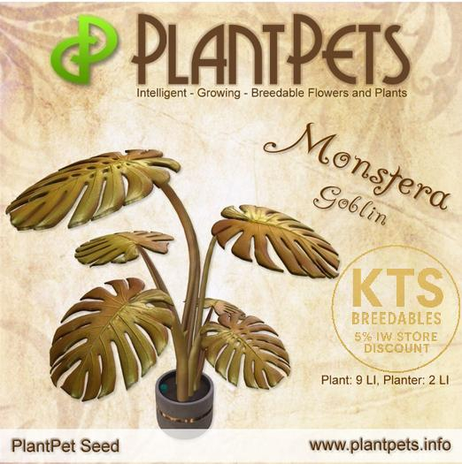 Second Life Marketplace - PlantPet Seed [Monstera *Goblin*]